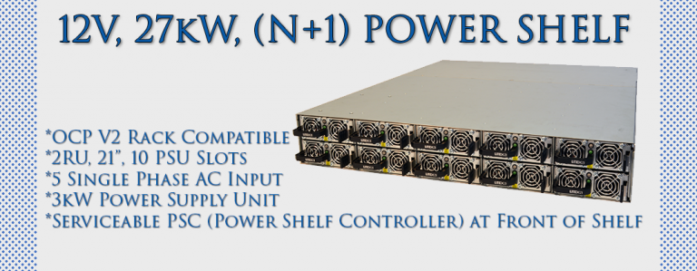 12V, 27kW (N+1) 2RU Power Shelf – Lite-On Cloud Infrastructure Platform ...